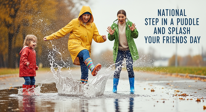 National Step in a Puddle and Splash Your Friends Day 2026 — Pure Joy!